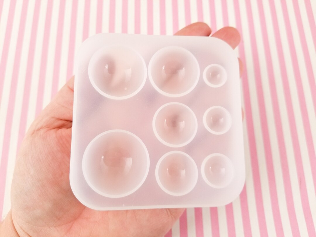 Assorted Size Half Sphere Round Cab Themed Mold for Cabochons, Half ...
