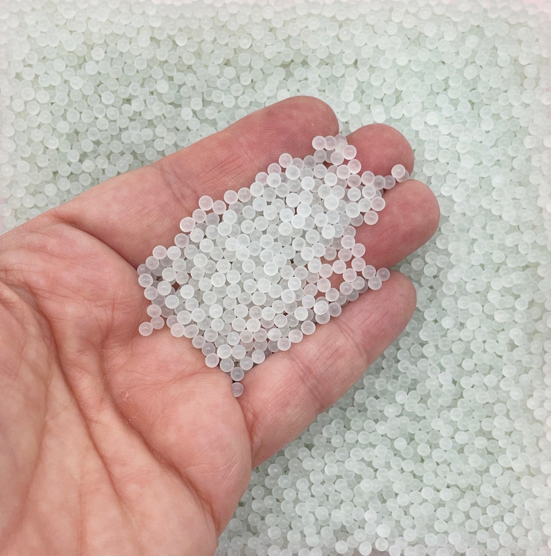 Non Edible Frosted Glass Assorted ROUND Microbeads 3mm No - Etsy