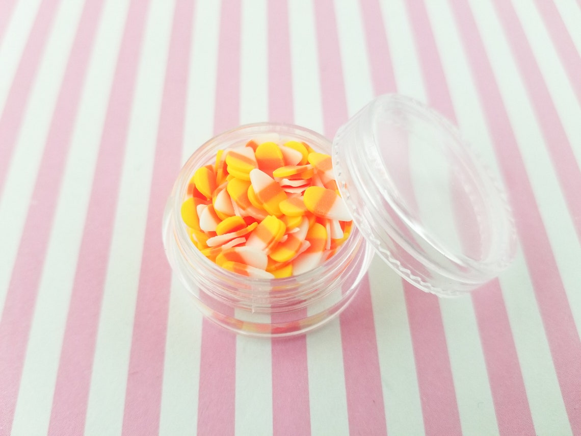 CANDY CORN Halloween Orange Candy Corn Sprinkle Slices | Etsy