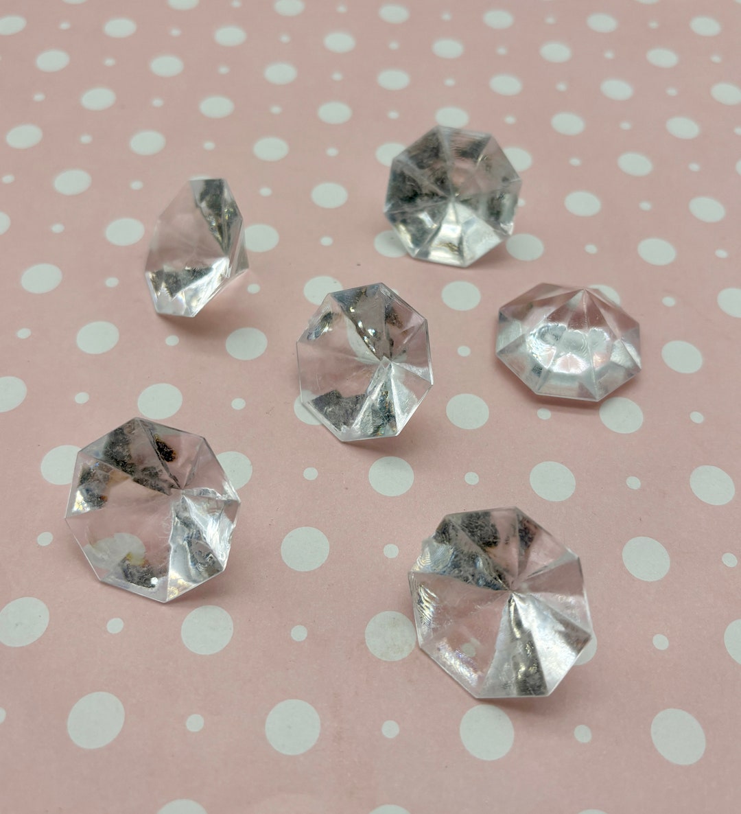 Five B Grade Acrylic Gemstone Chunks, Resin Diamond Blocks, Faux ...