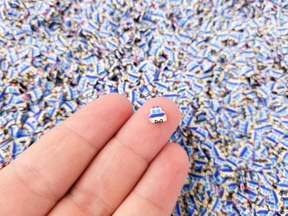 Police Car Sprinkles Polymer Clay Dessert Slices Nail Art | Etsy