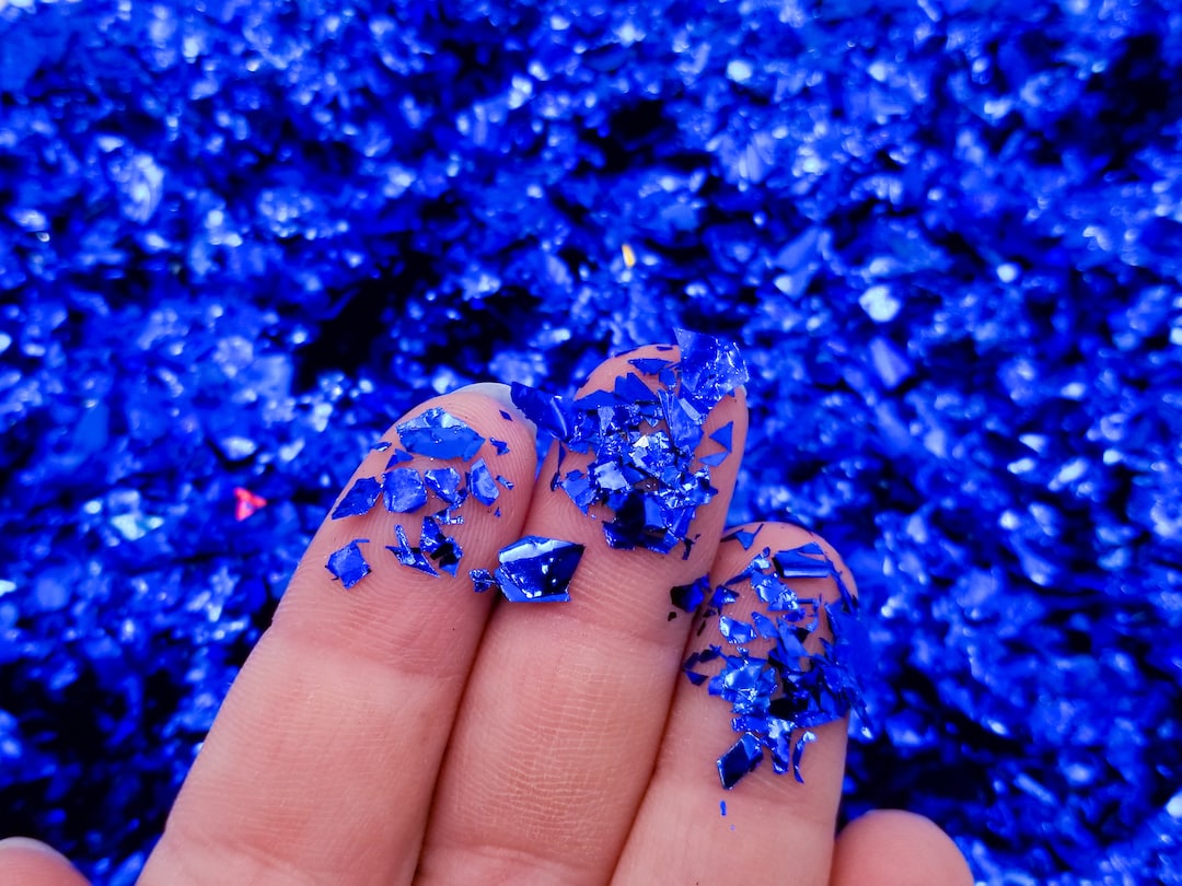 10 or 50 Grams Blue Metallic Opaque Cellophane Iridescent Glitter ...