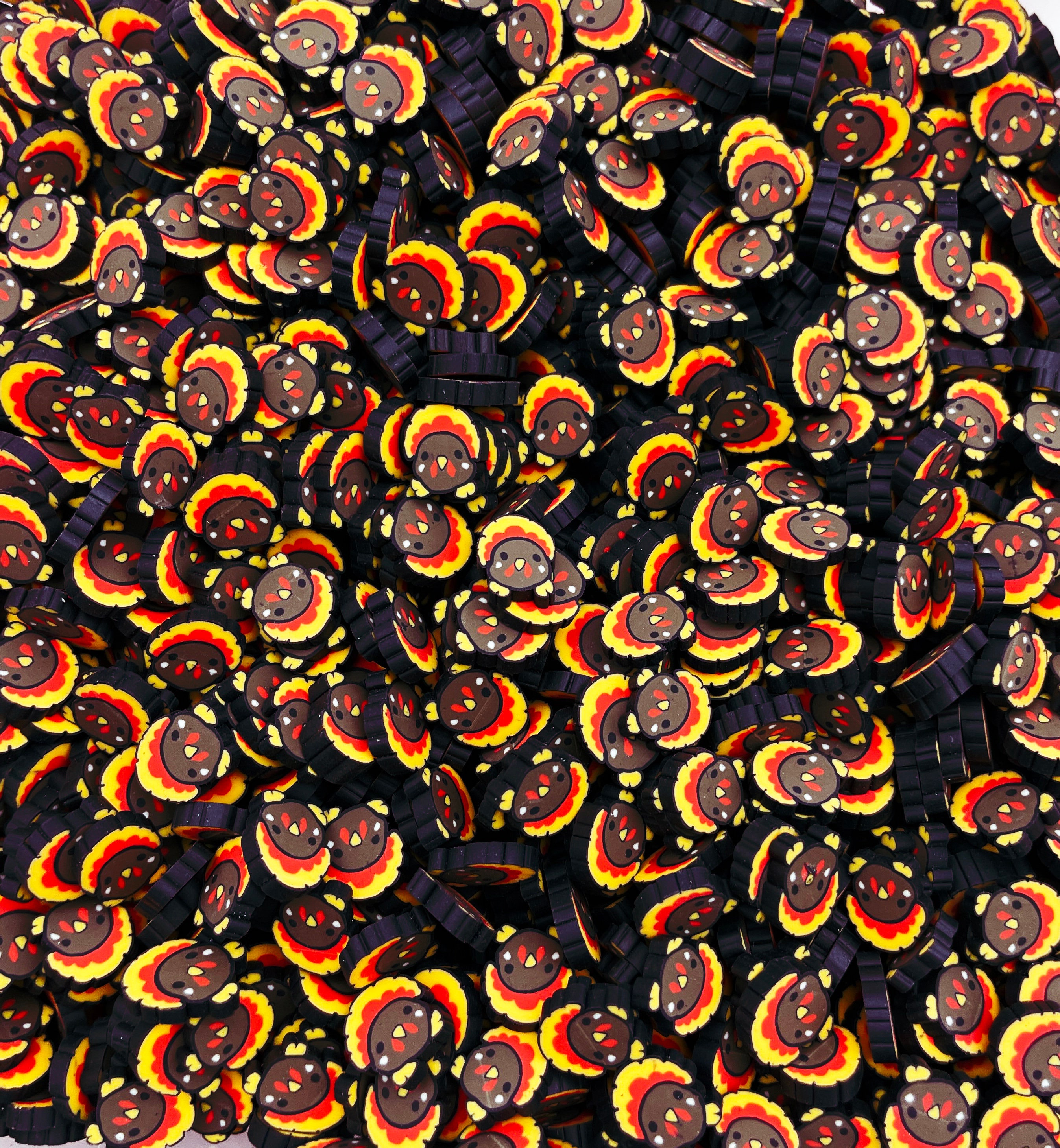 Larger Thanksgiving Turkey Sprinkles, Fall Sprinkle Slices, Polymer ...