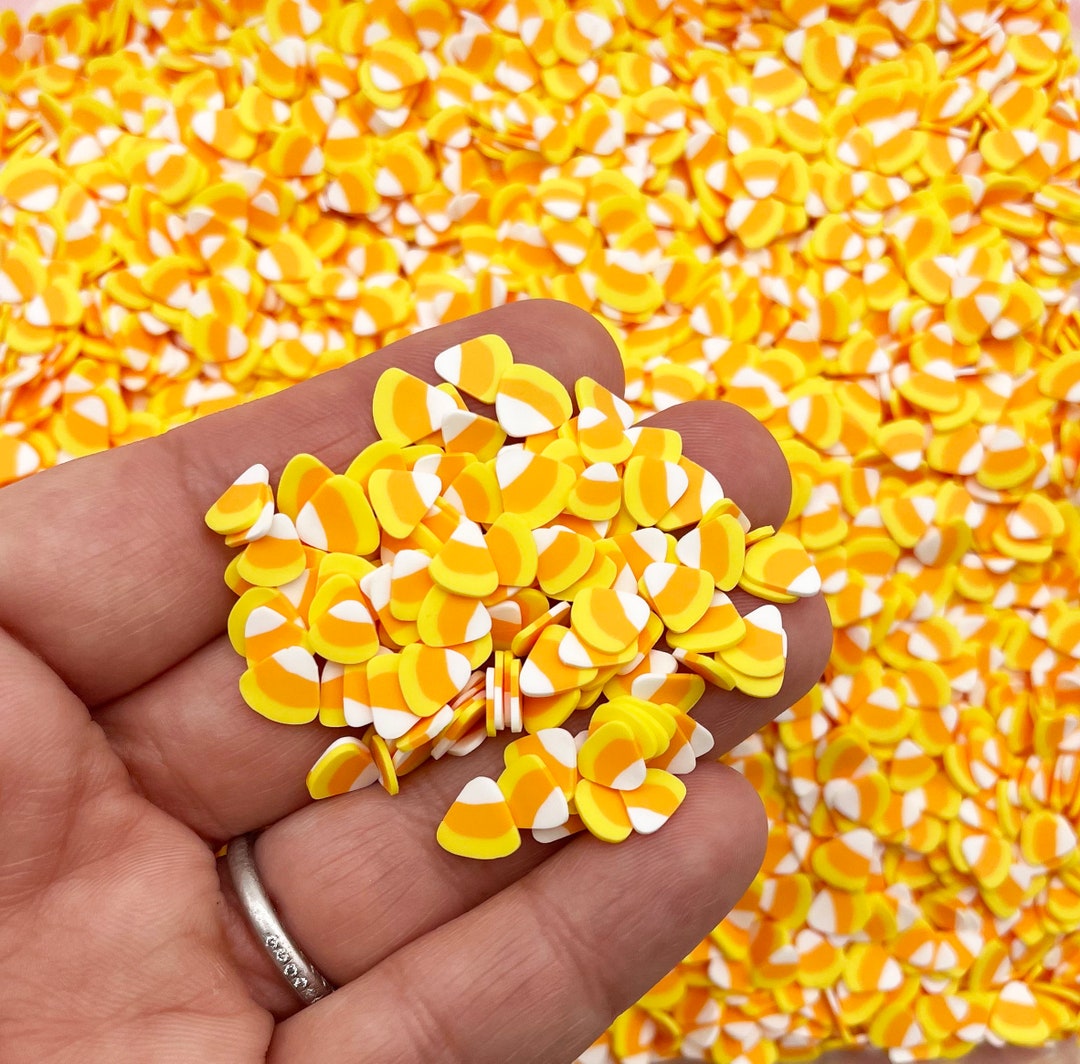Smaller Candy Corn Polymer Clay Cane Slice, INEDIBLE Halloween Orange ...