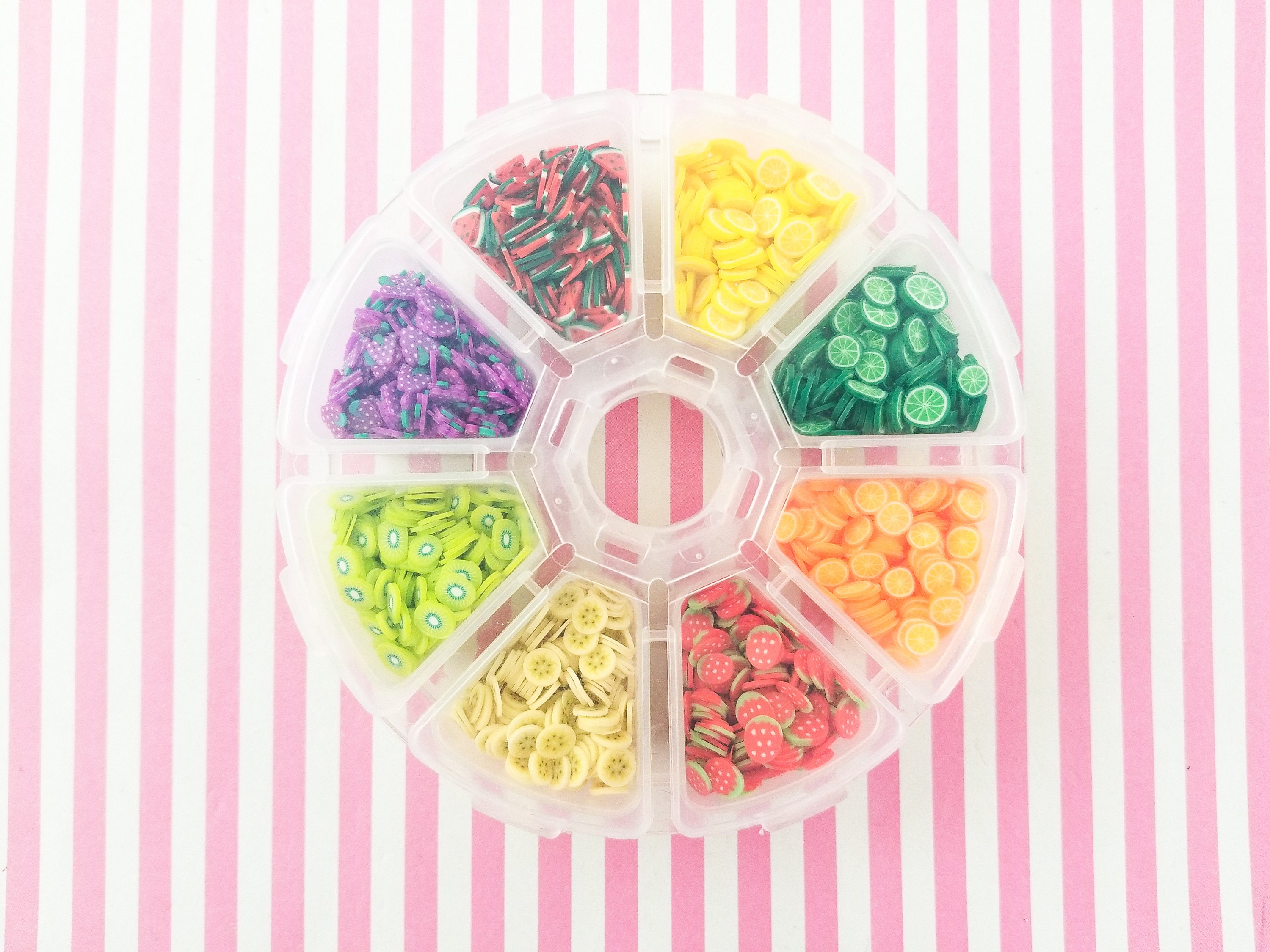 1 Wheel Fruit Sprinkle Themed Polymer Sprinkle Mix-in Sets With 8 ...