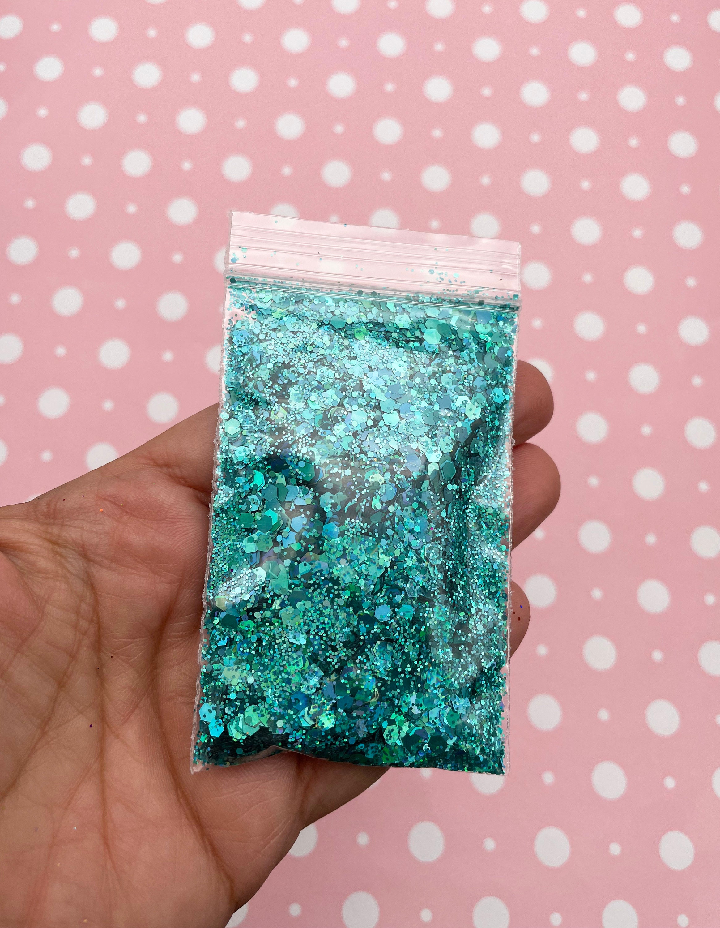 Aqua Blue Green Pixie Dust Assorted Shape Solvent Resistant Glitter ...