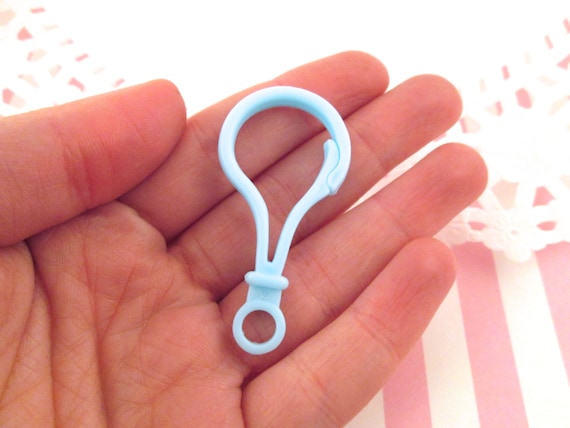 10 Light Blue Plastic Key Chain Holders Clasps 852 - Etsy