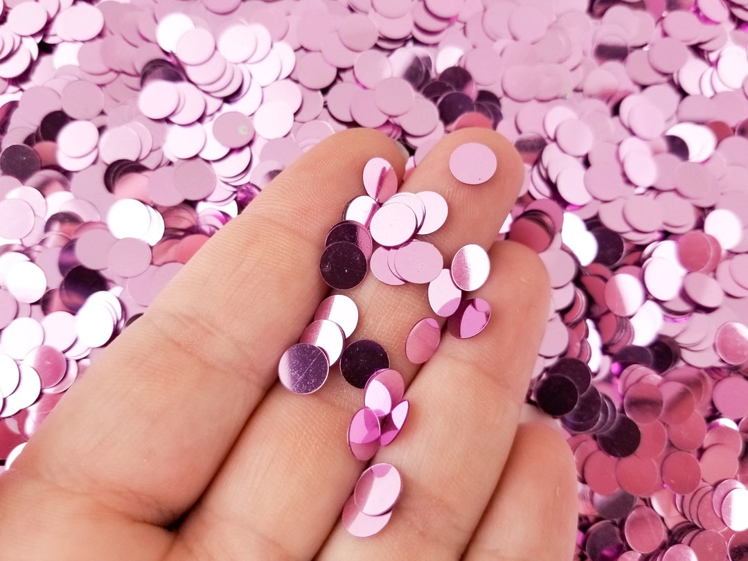 Jumbo 6mm Round Circle Lilac Purple Confetti Glitter, Craft PVC Glitter ...