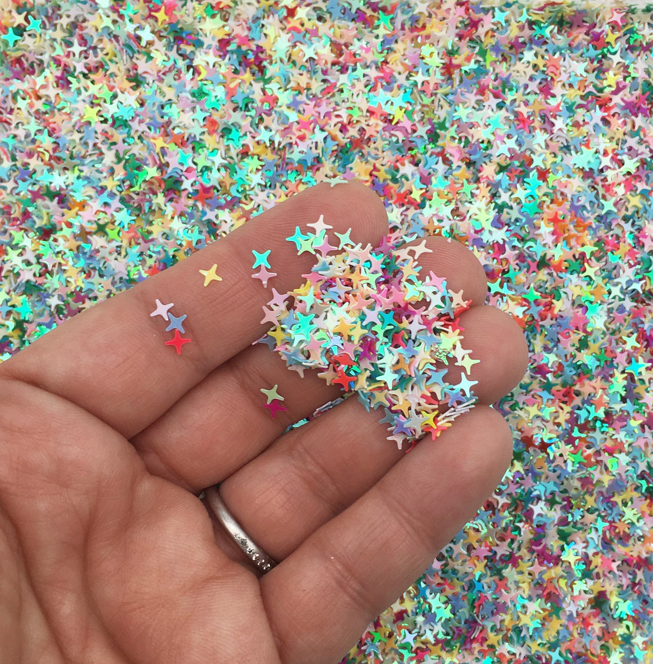 Multicolor Shift Star Glitter 4 Point Star Glitter Pick Your - Etsy