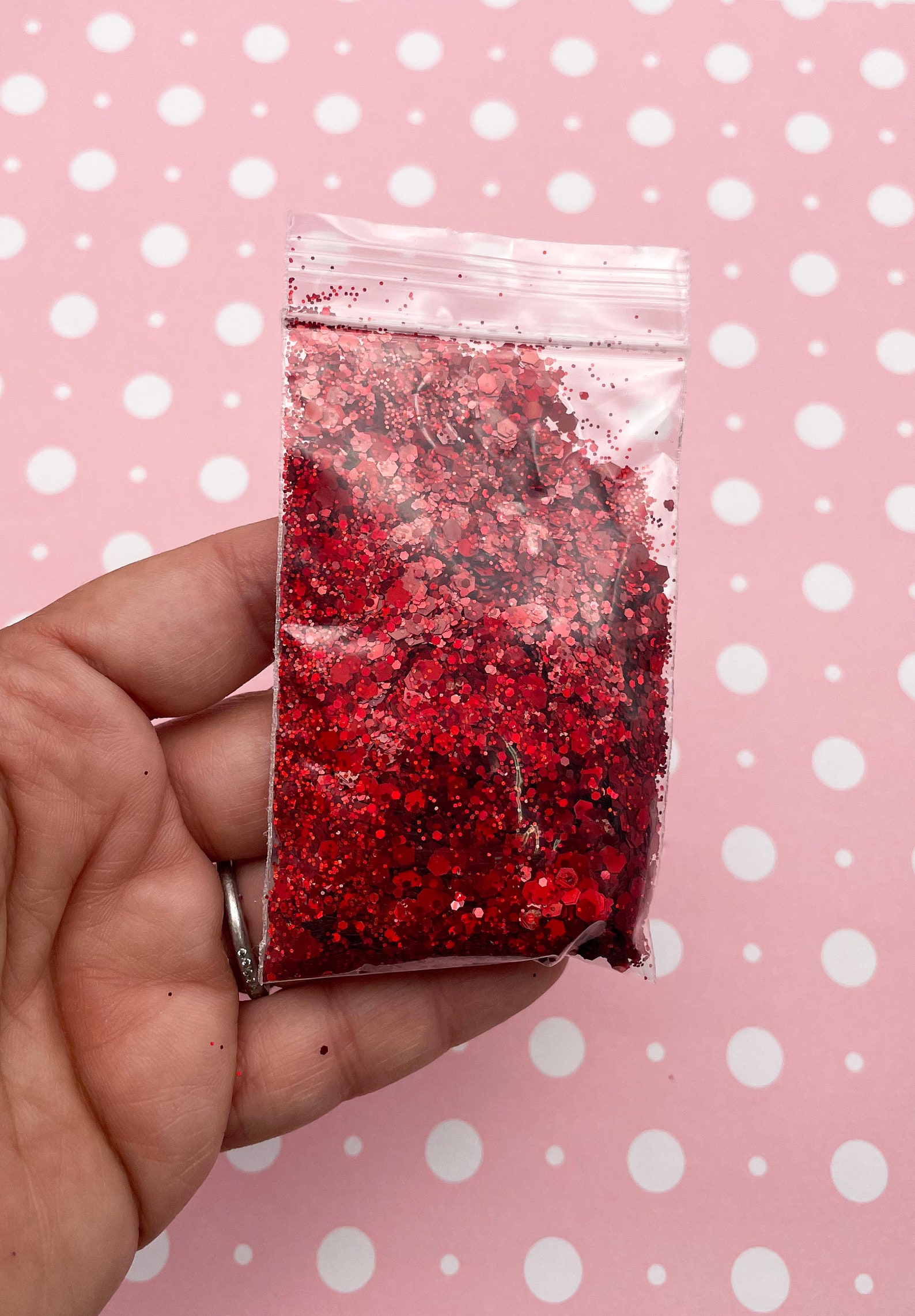 Red Pixie Dust Assorted Shape Solvent Resistant Glitter Pick - Etsy