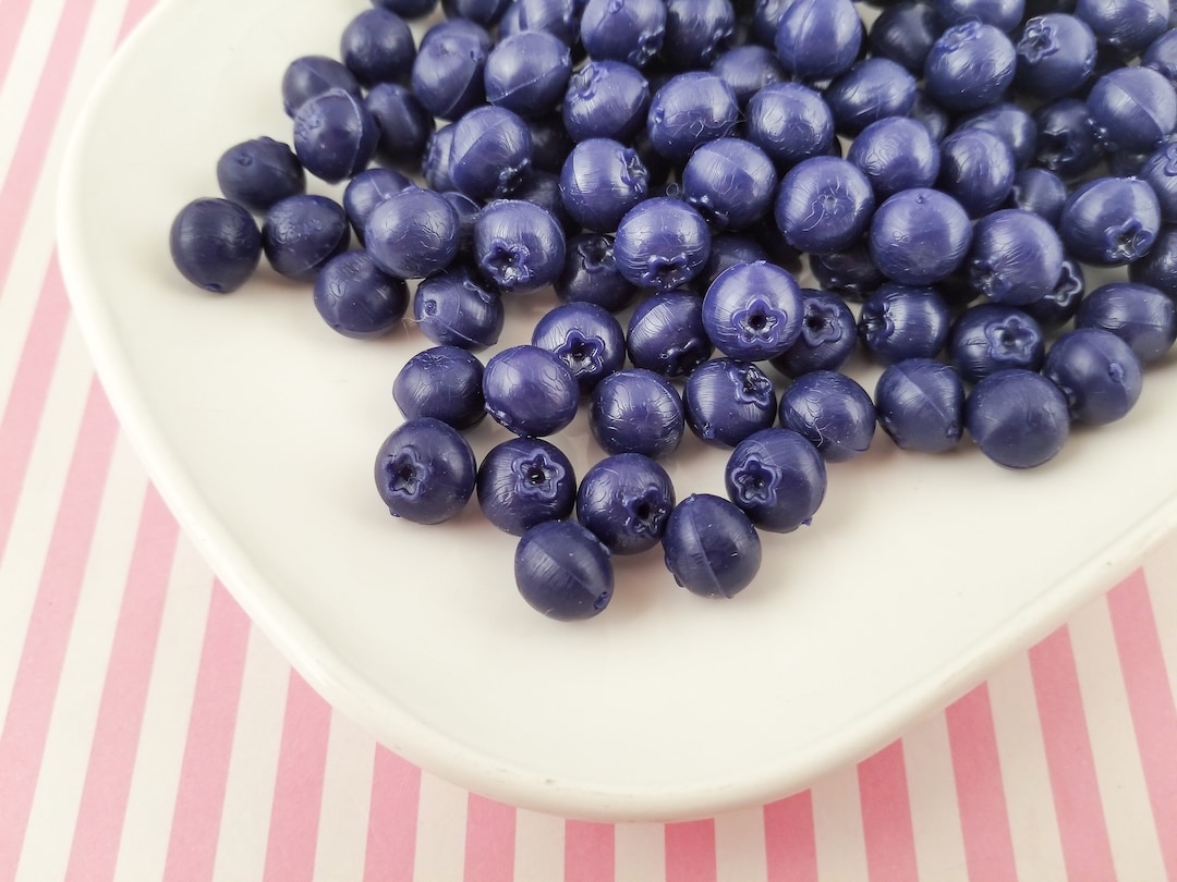 3D Miniature Larger Size Blueberry Cabochons, Flexible Silicon ...