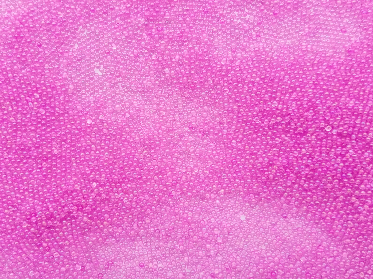 Iridescent Hot Pink Clear Glass Assorted ROUND Microbeads, 2-2.5mm No ...