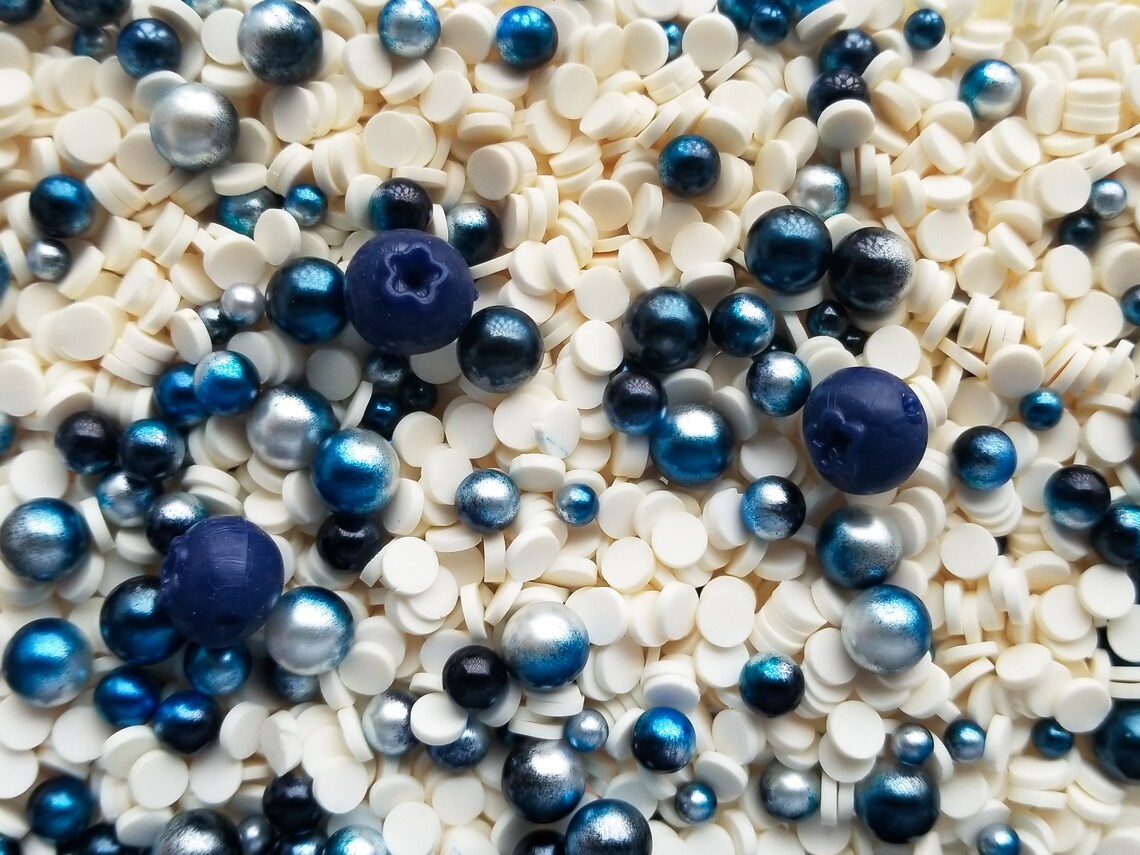 BLUEBERRIES AND CREAM Pearl Sprinkles With 3 Blueberries, 30 Grams ...