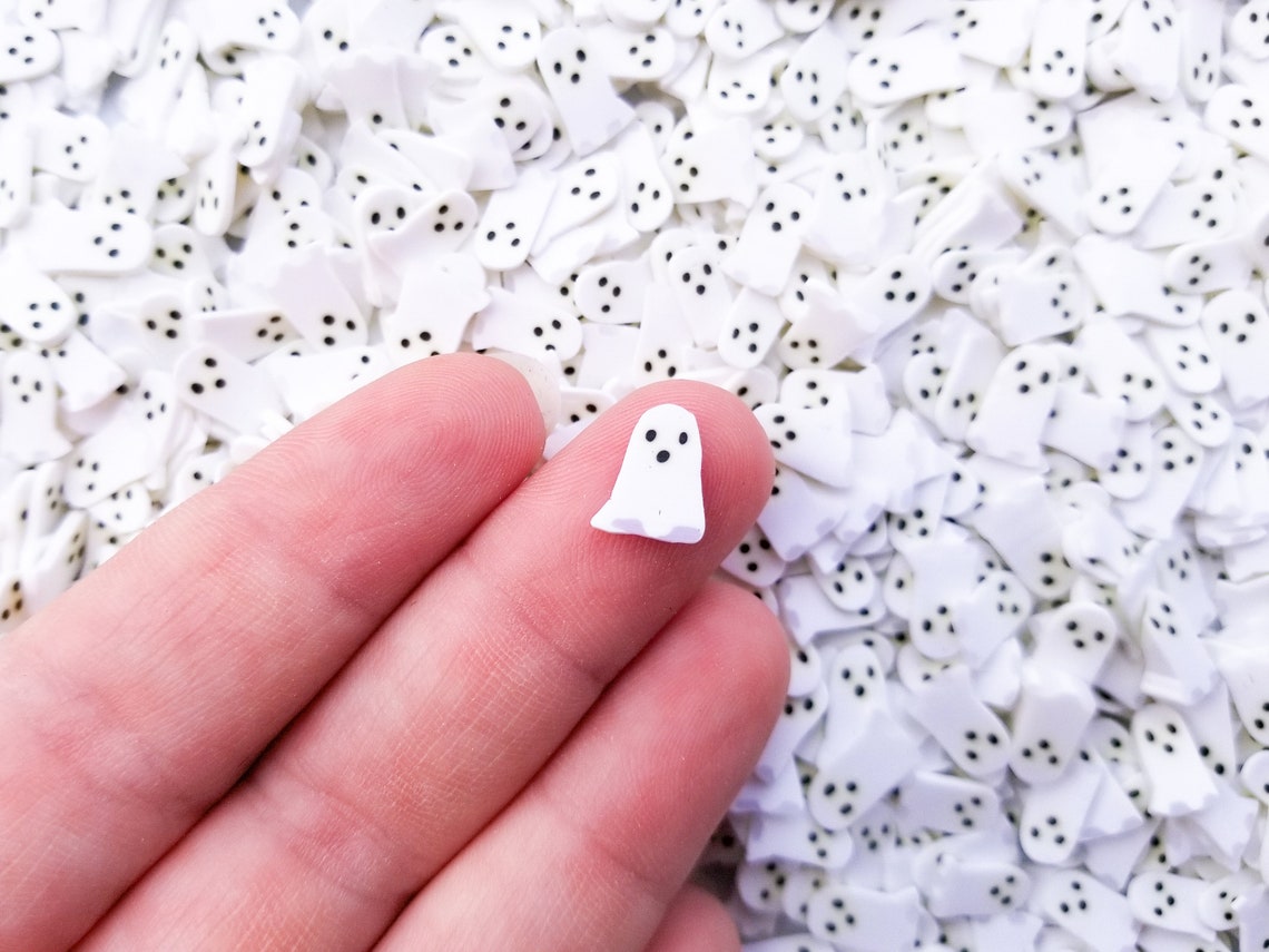 Larger Spooky Ghost Halloween Polymer Clay Sprinkles Spooky - Etsy