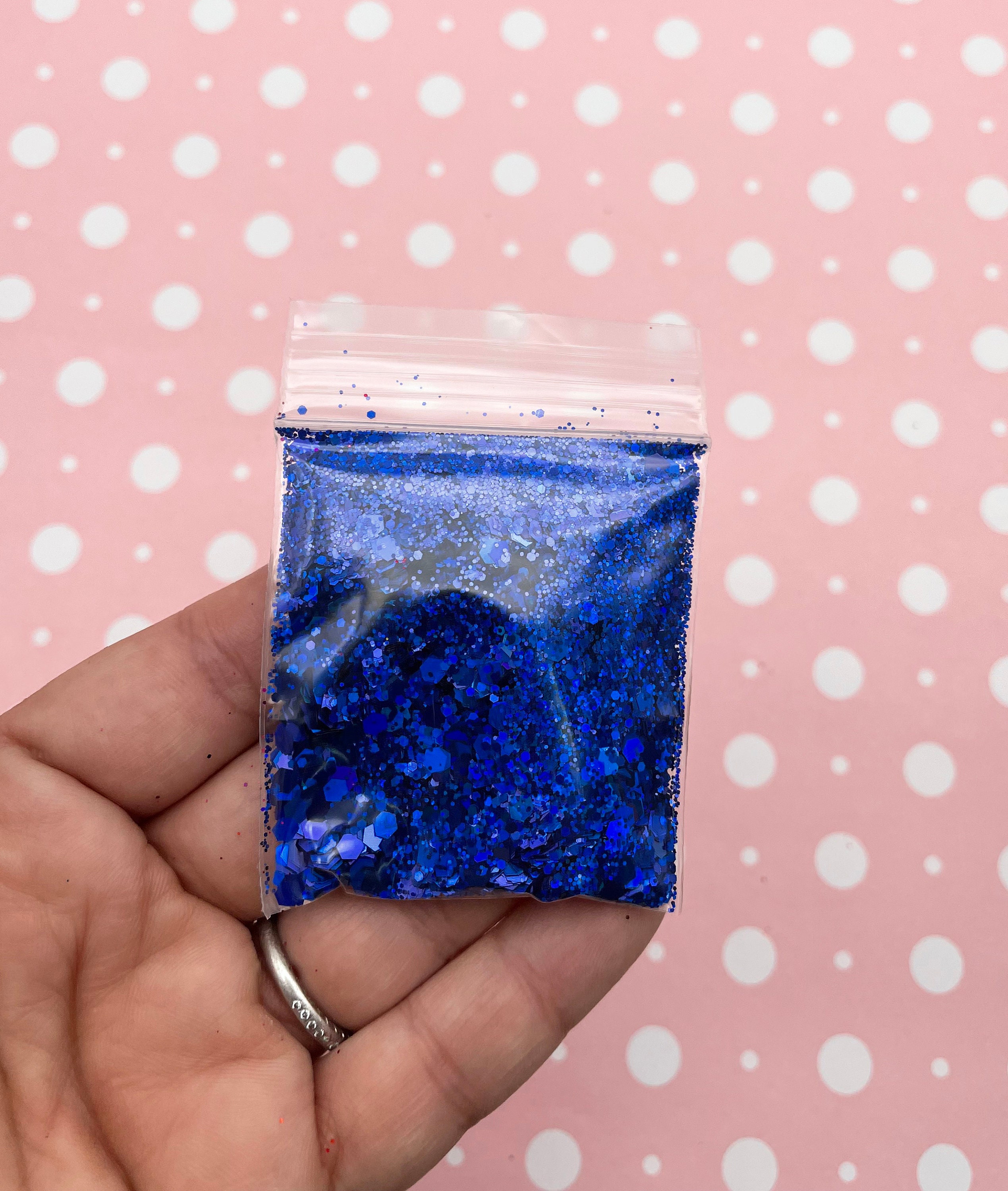 Cobalt Blue Pixie Dust Assorted Shape Solvent Resistant Glitter, Pick ...