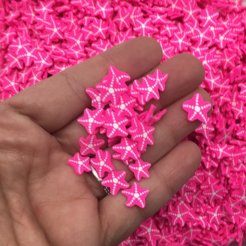Hot Pink Star Fish Sprinkles Fimo Fake Sprinkle Mix Starfish | Etsy
