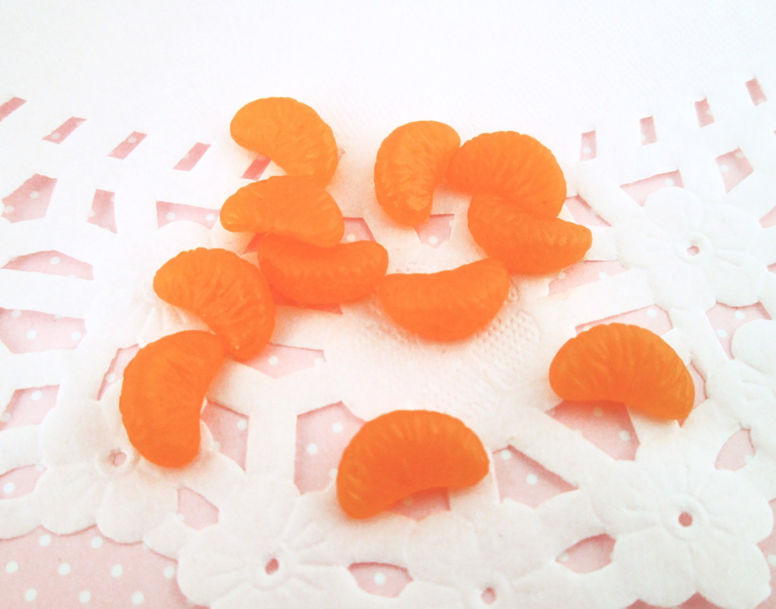 Smaller 3D Miniature Orange Slice Cabochons Flexible Silicone | Etsy