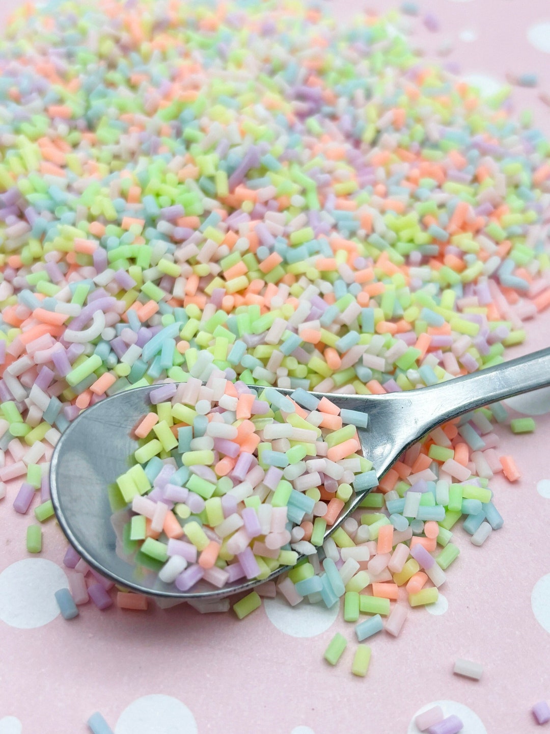 Pastel Glow in the Dark Short Sprinkles, Polymer Clay NON EDIBLE Fake ...