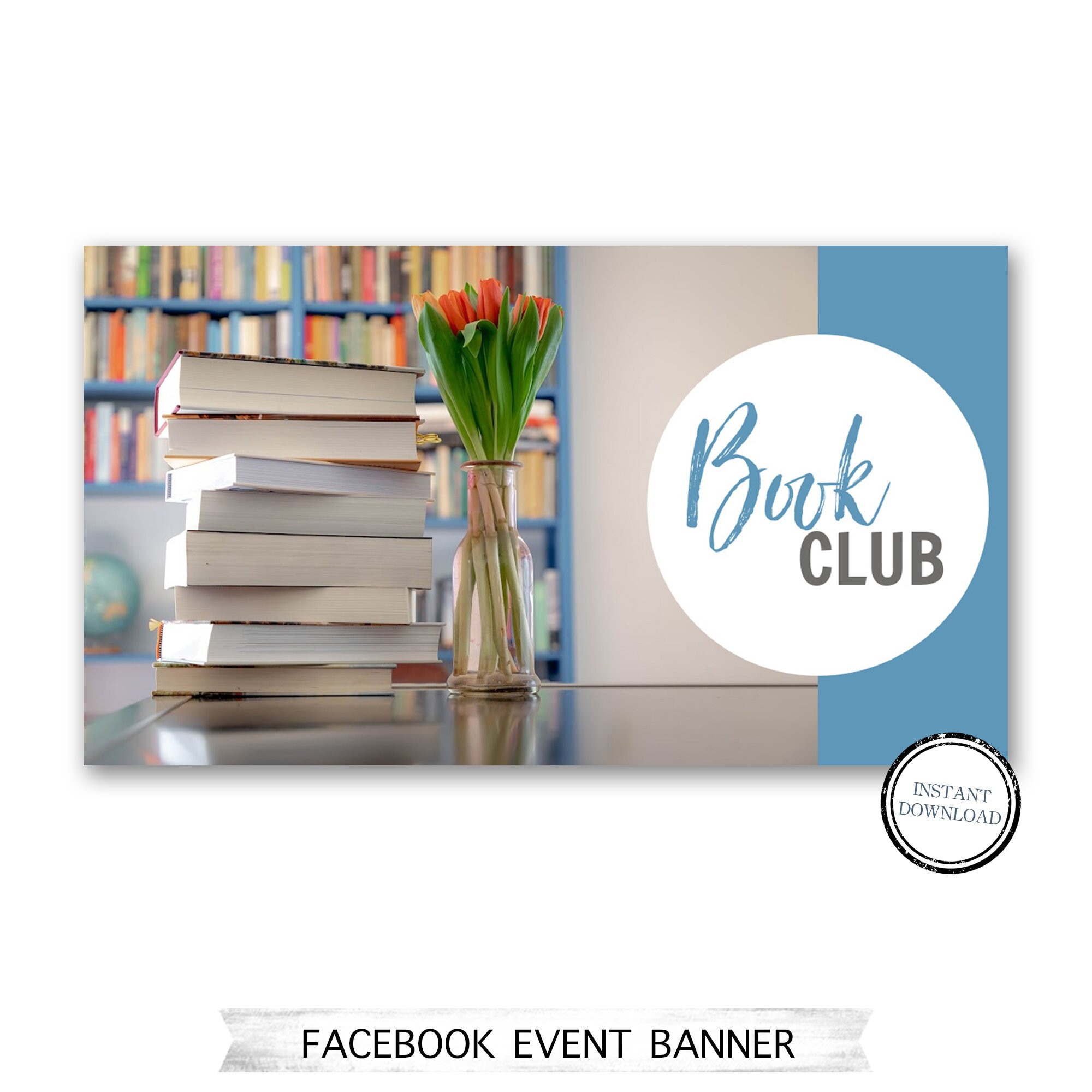 Facebook Event Page Banner, Group Banner, Book Club - Etsy