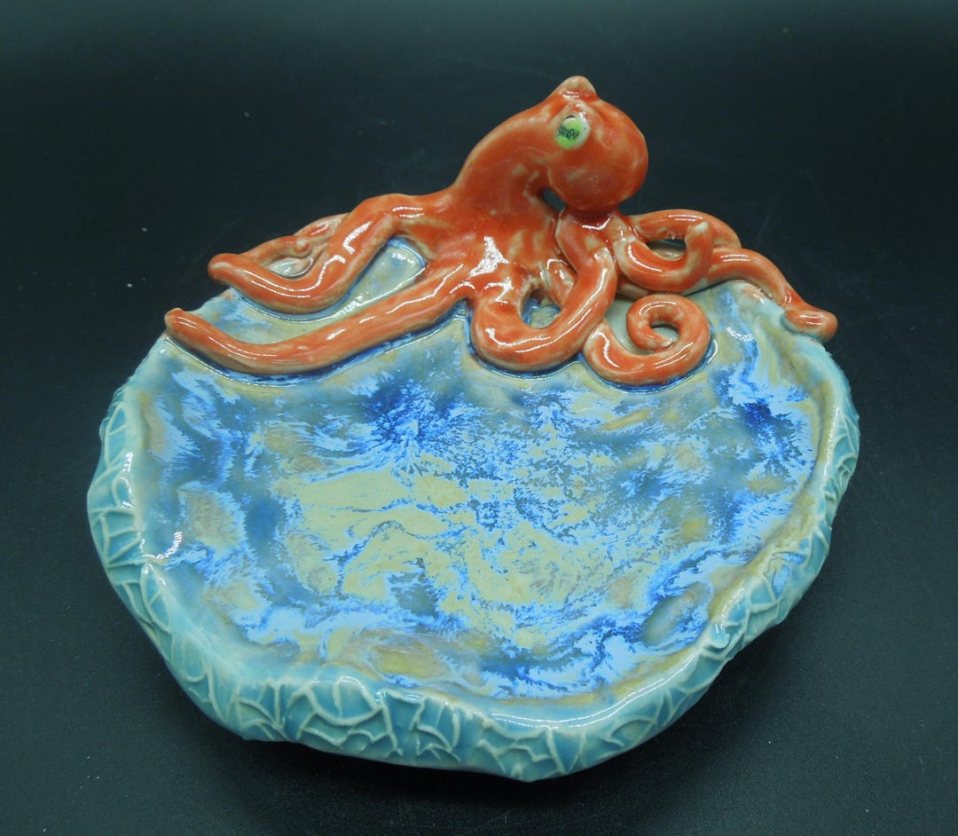Blue Octopus Soap Dish - Etsy