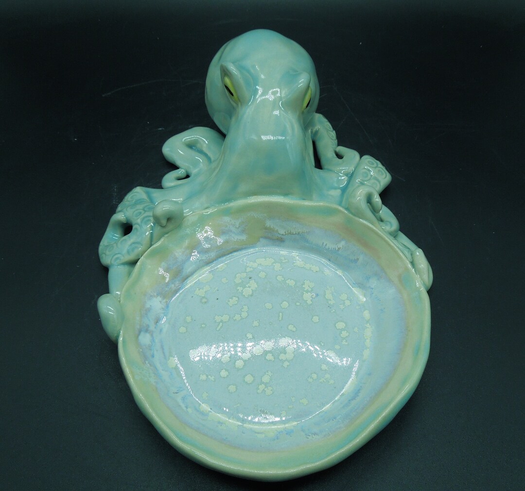 Big Pale Blue Octopus Soap Dish - Etsy