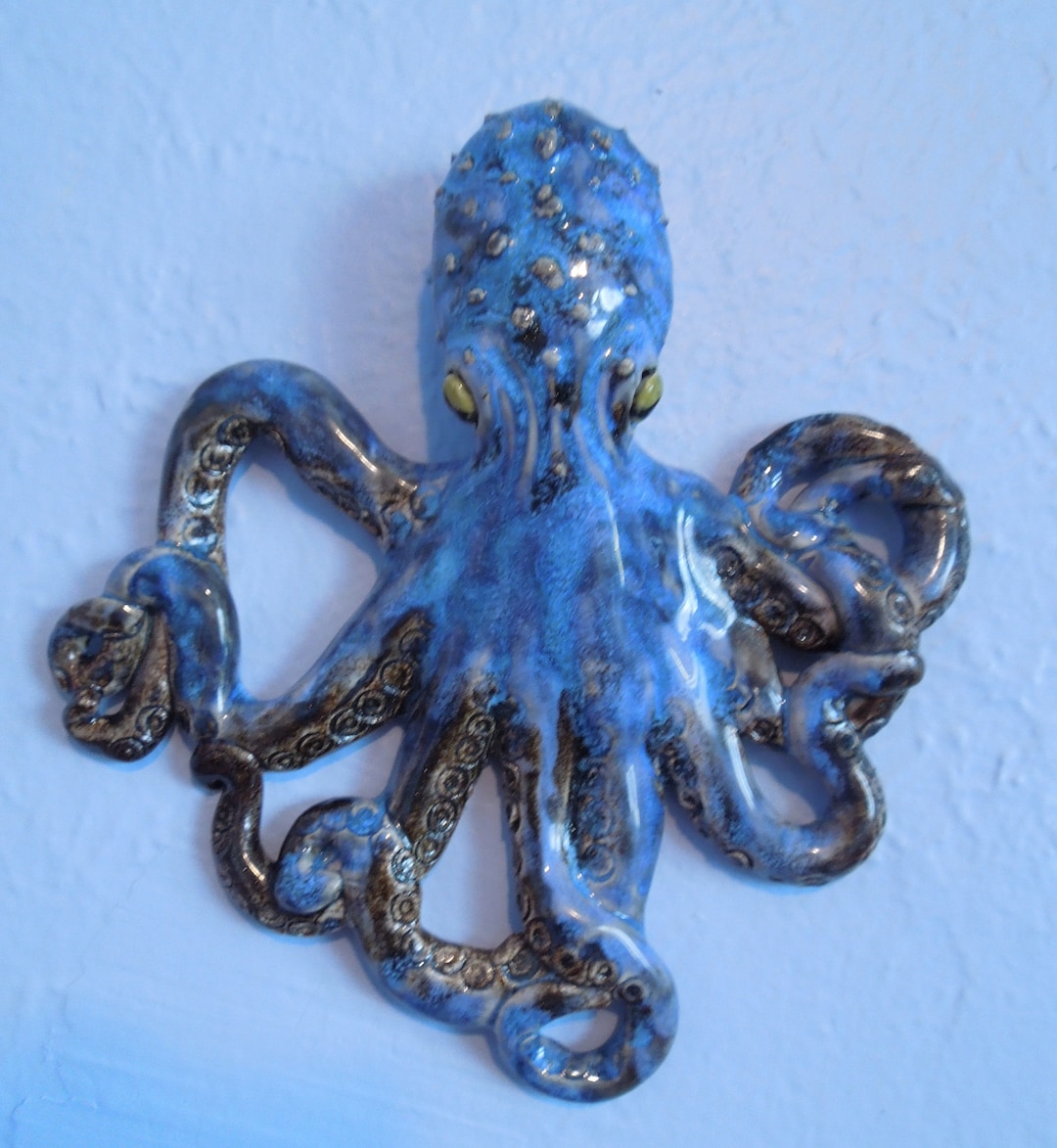 Blue Wall Octopus - Etsy