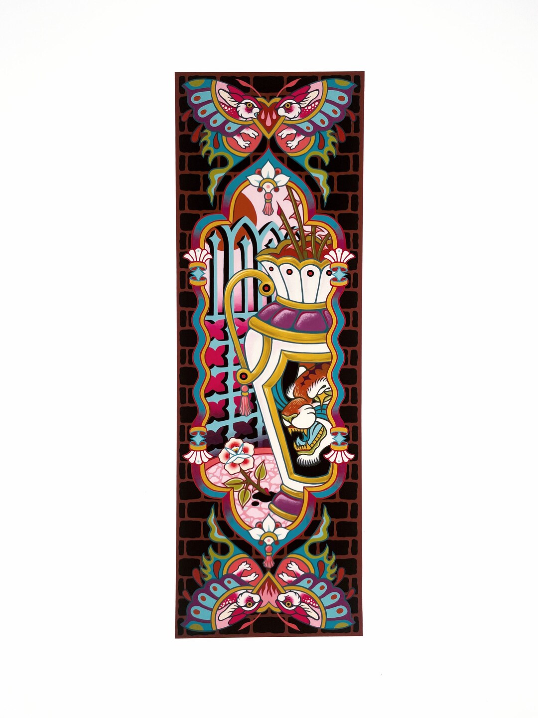 Tiger Vessel “tooth” Art Print, 4x12 Inches, Unframed Print on Matte ...