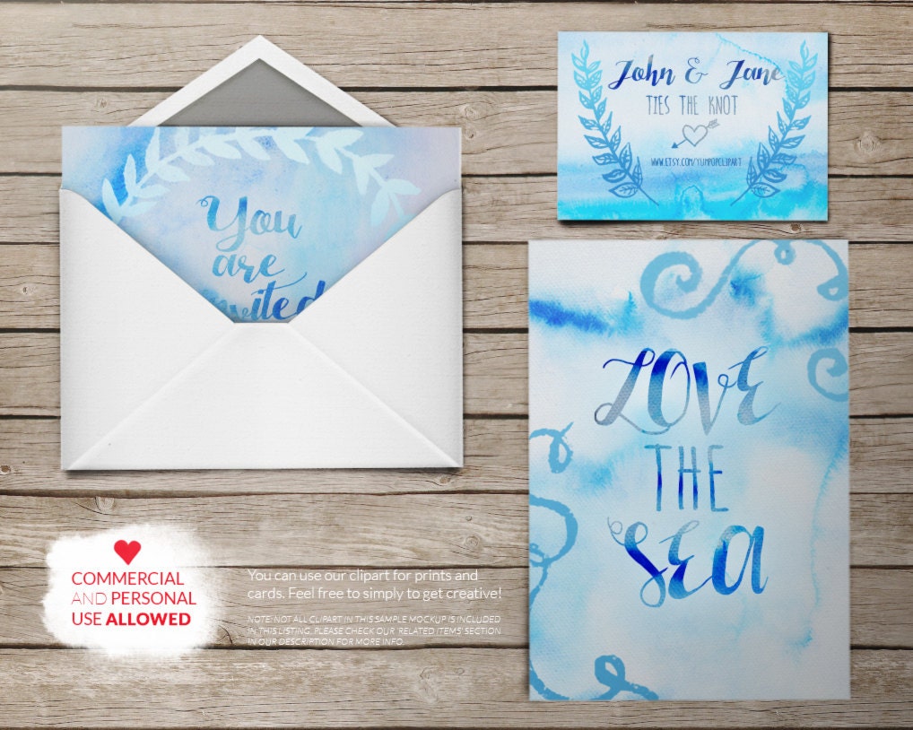 Sea Blue Watercolor Digital Paper Watercolor Washes Texture - Etsy