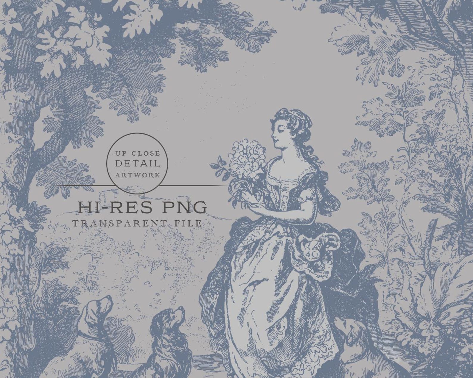 Toile De Jouy SVG, Toile Patterns, Chinoiserie Textile, Blue Seamless ...