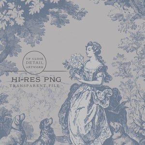 Toile De Jouy SVG, Toile Patterns, Chinoiserie Textile, Blue Seamless ...