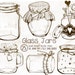 Glass Jars Clipart, Mason Jars Clipart, Vintage Clipart, Jar Crafts ...