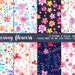 Spring Flowers Digital Paper and Patterns Watercolor Floral | Etsy