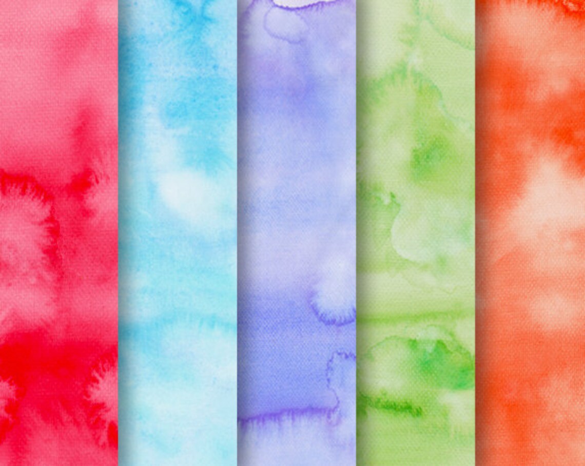Watercolor Textures Digital Paper, Watercolor Clipart, Watercolor ...