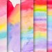 Rainbow Digital Paper, Rainbow Clipart, Watercolor Washes Digital Paper ...