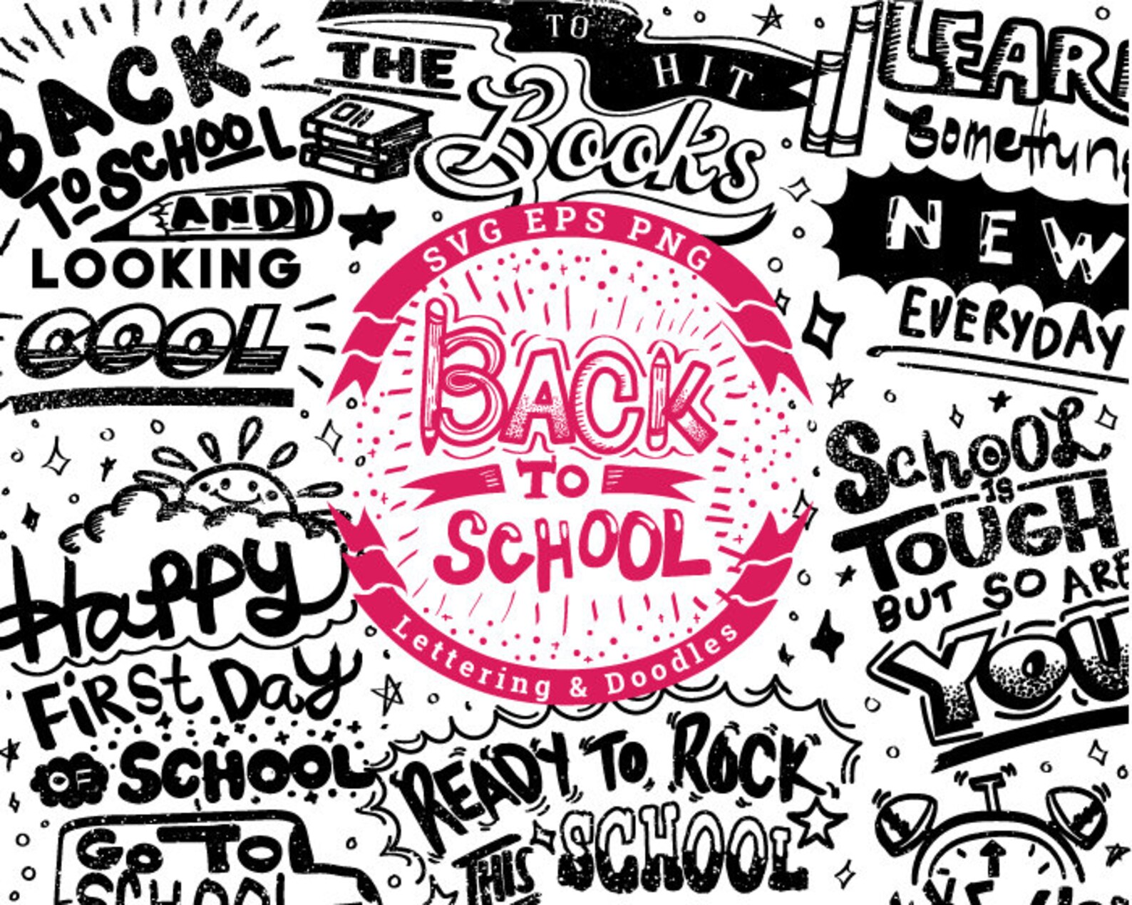 Back to School Lettering School Quotes Teacher Phrases Back to School ...