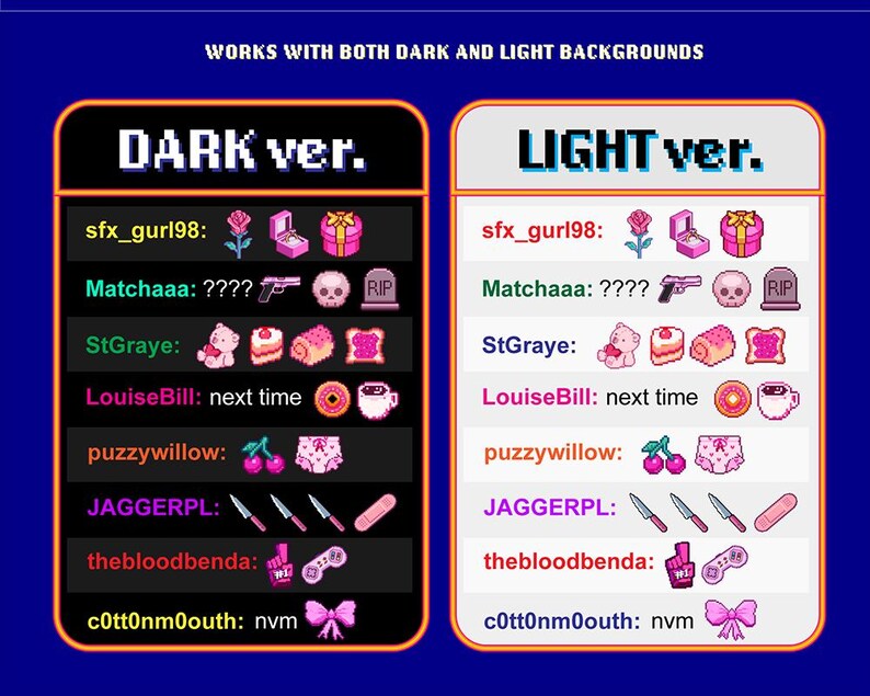 110 Pink Twitch Emotes: Kawaii Pixel Art Bundle (digital Download) - Etsy
