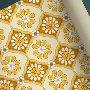 Vintage Groovy Floral Patterns Digital Paper, 70s Retro Floral Pattern ...