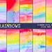 Rainbow Digital Paper Rainbow Clipart Watercolor Washes - Etsy