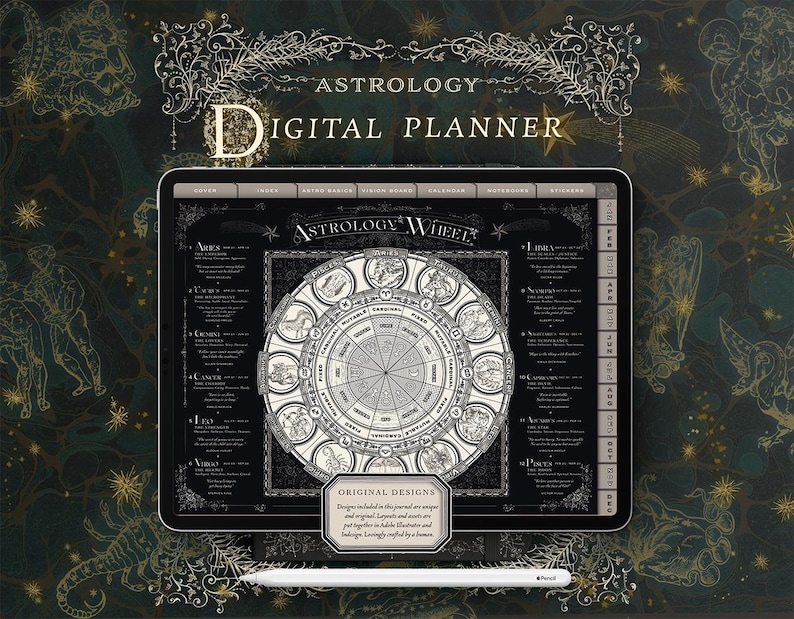 Astrology Planner 2026 Vintage Digital Journal (PDF) - Etsy