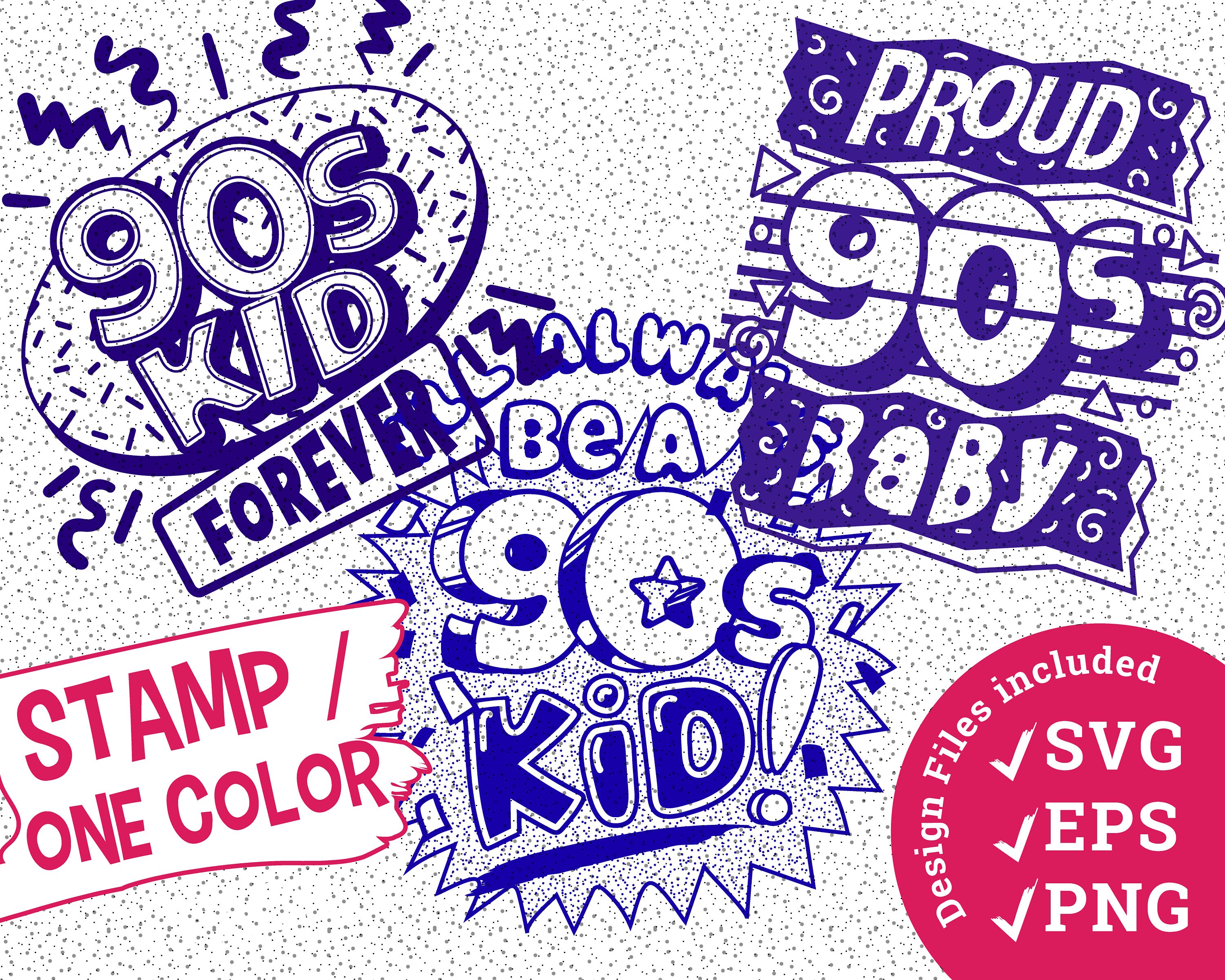 90s Kids Design Bundle SVG PNG 90s Vibes Theme 1990s Retro - Etsy UK