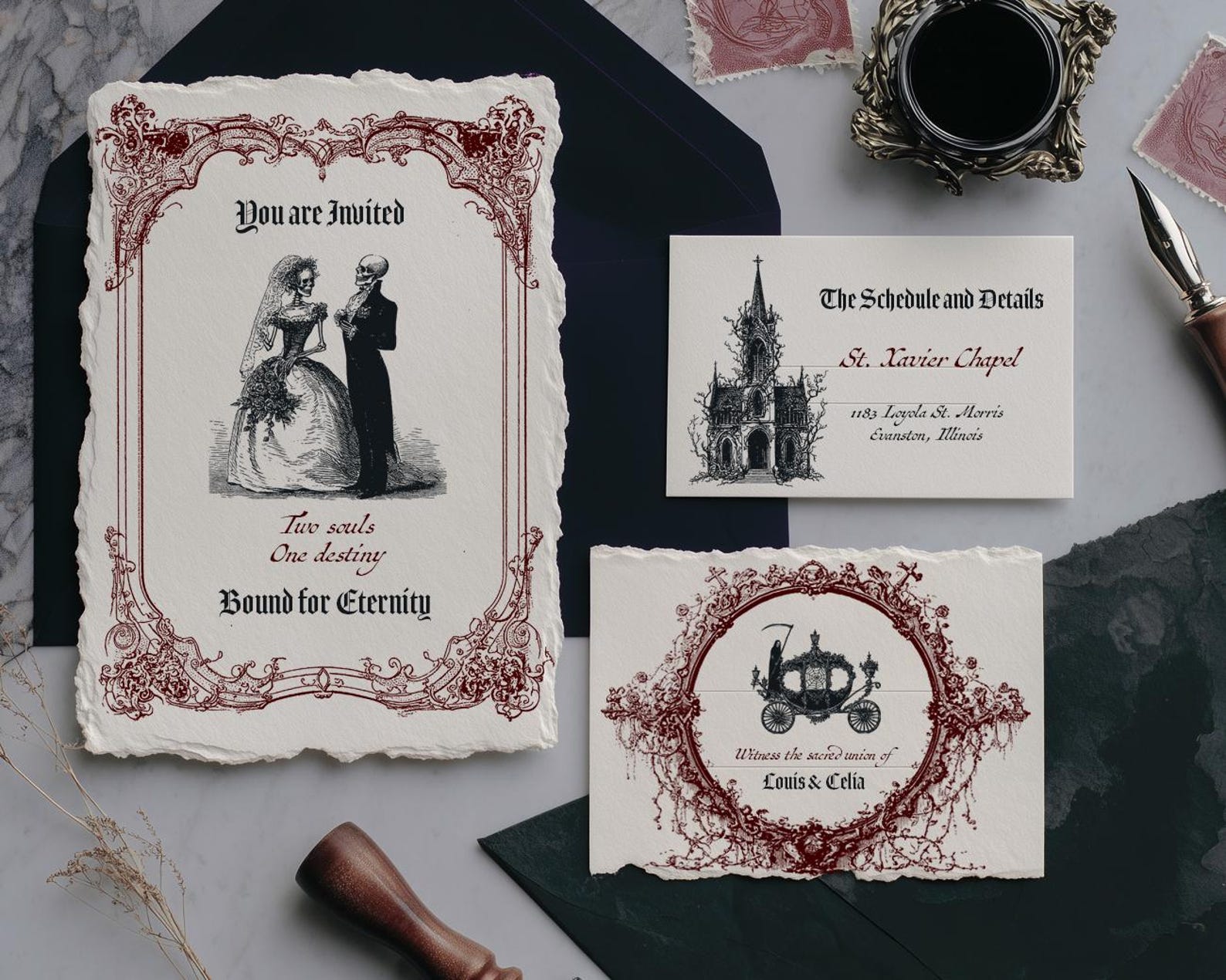 Gothic Wedding SVG, Gothic Bride Invitation, Halloween Wedding Cut ...
