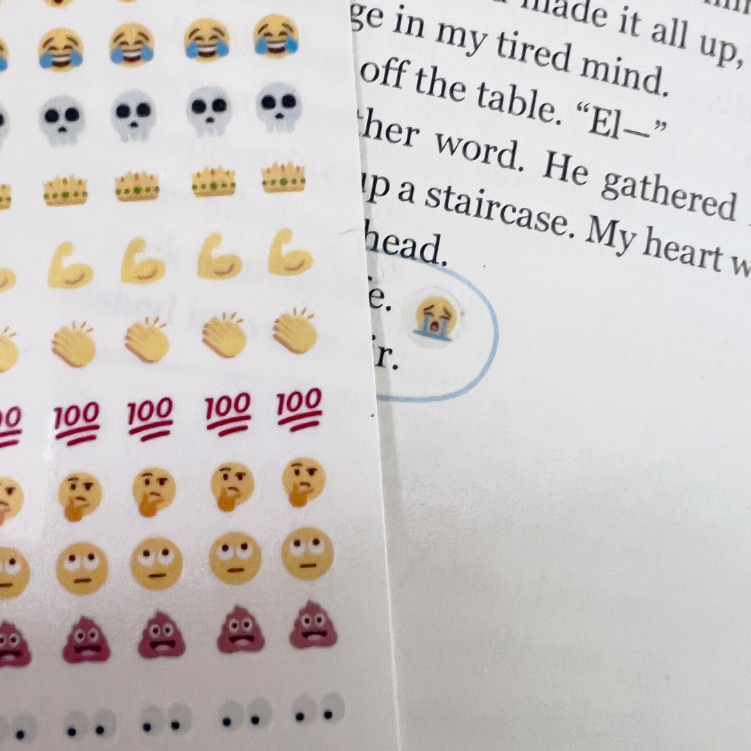 EMOJI Book Annotation Sticker Sheet Book Annotation Stickers - Etsy