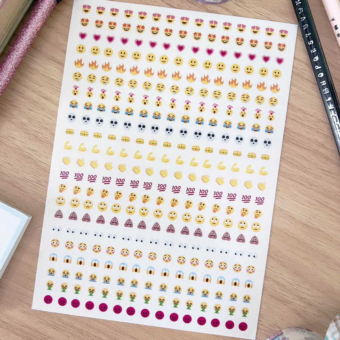 EMOJI Book Annotation Sticker Sheet Book Annotation Stickers - Etsy