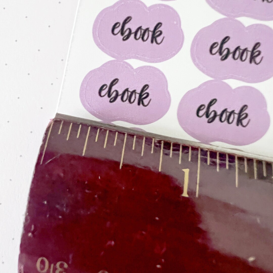 Ebook Sticker Sheet VERSION 2 Color Cloud Book Type Reading Journal ...