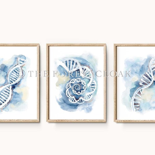 DNA Abstract Art Genetics Poster Molecular Biology Print - Etsy
