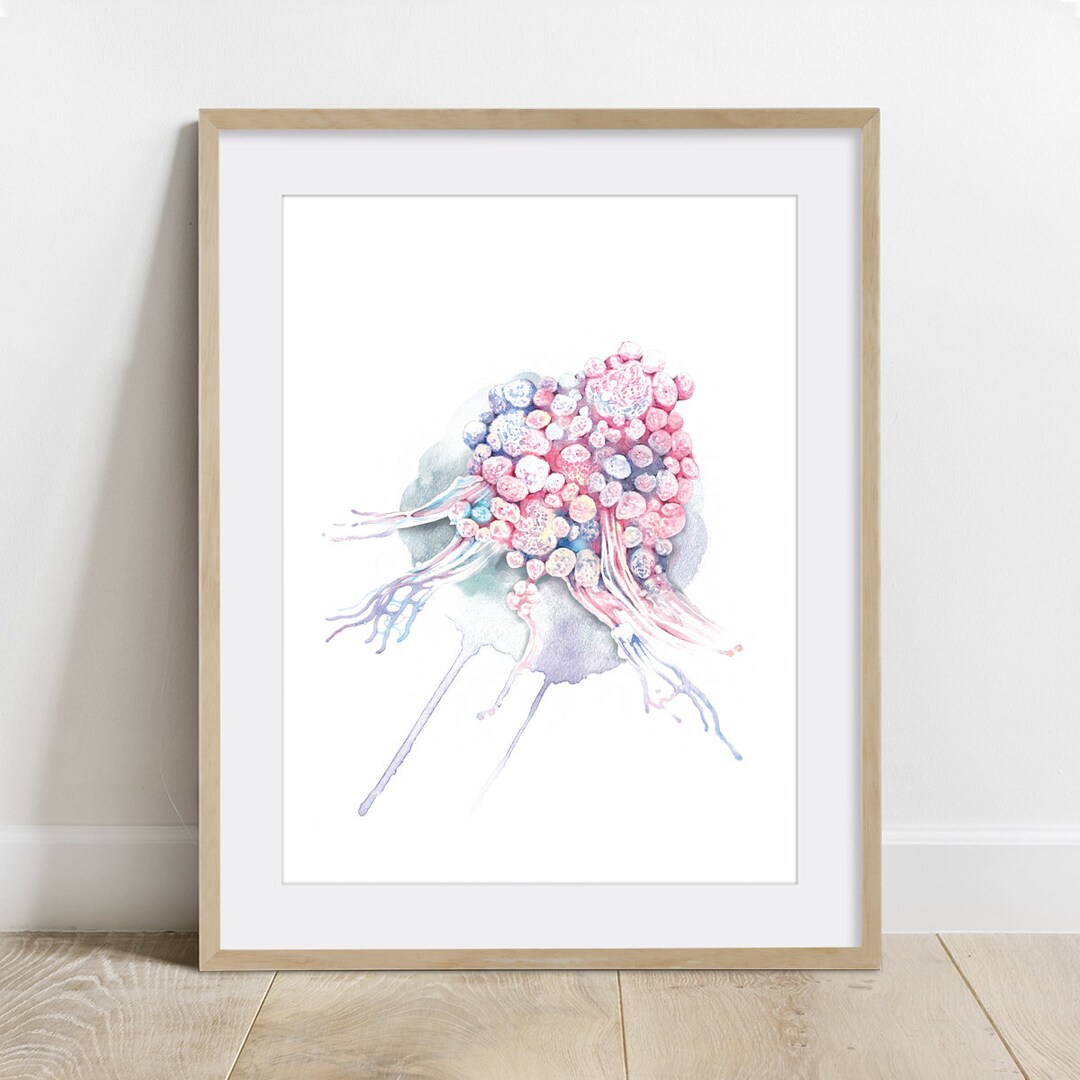 Neoplasm Science Art, Print, Molecular Biology Poster, Biology Wall ...