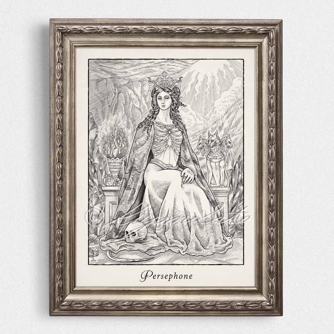 Persephone Greek Myth Art, Orphic Art, Queen of the Underworld, Greek ...