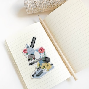 Microscope Vinyl Sticker, Unique Science Biology Sticker Decal - Etsy