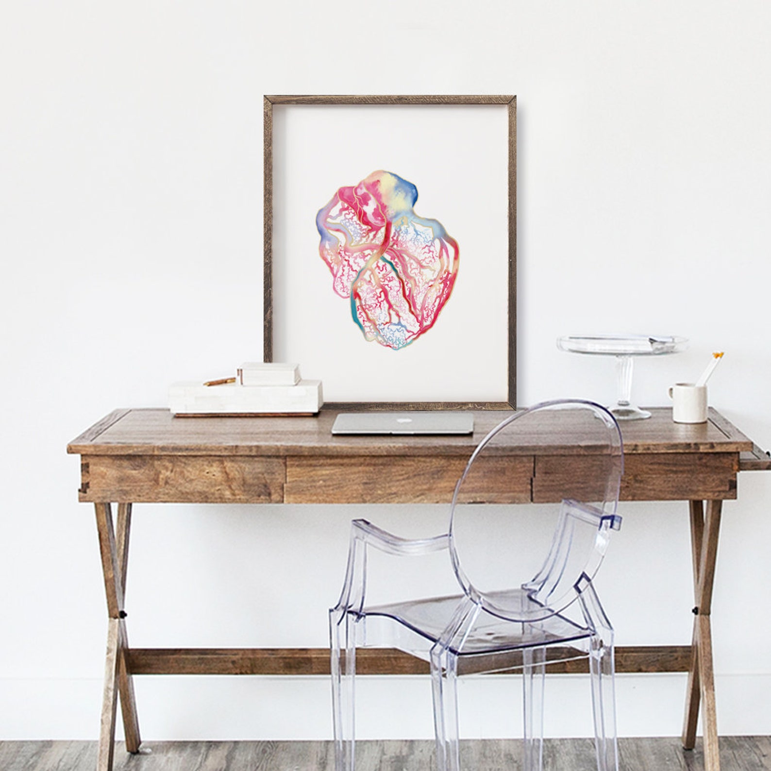 Heart Vascularization Poster Science Art Biology Anatomy - Etsy