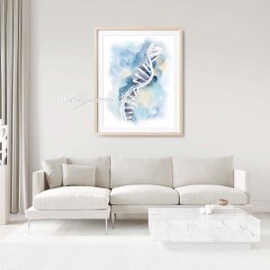 RNA Abstract Art Genetics Poster, Molecular Biology Print, Genetics Art ...